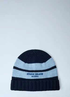Stone Island Marina Beanie Hat - Blue