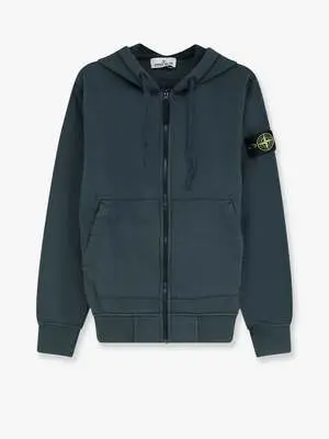 Stone Island Organic Cotton Zip-up Hooded Sweatshirt - Multicolor