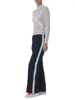 Off-White Cropped Sweater - Gray