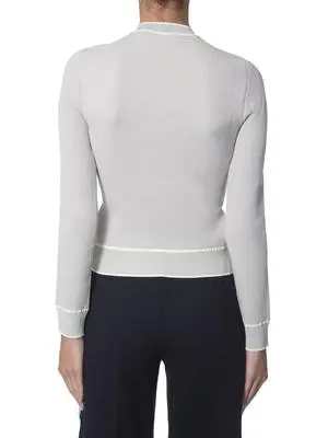 Off-White Cropped Sweater - Gray
