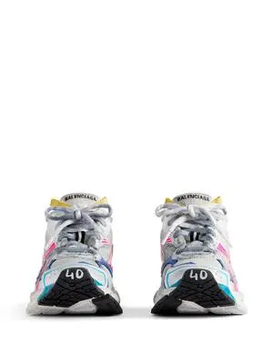 Balenciaga Mesh And Nylon Worn-out Effect Runner Sneakers