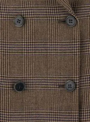 P.a.r.o.s.h Brown Double-breasted Viscose And Wool Blazer For