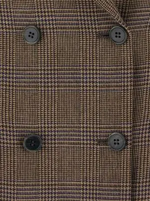 P.a.r.o.s.h Checked Double-breasted Viscose And Wool Blazer - Multicolor