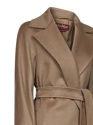 Max Mara Camel Mstdravenna Belted Wrap Coat