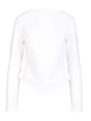 Alaïa Long-sleeved Cotton Jersey T-shirt - White
