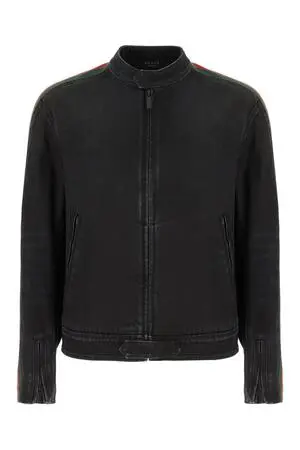 Gucci Gucci Zip-Up Denim Jacket Multicolor