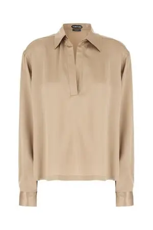 TOM FORD Silk V-neck Shirt - Multicolor