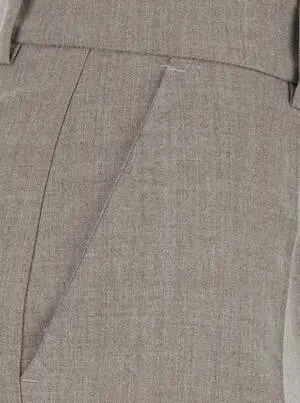 P.a.r.o.s.h Beige Pants With Belt Loops In Blend Wool For