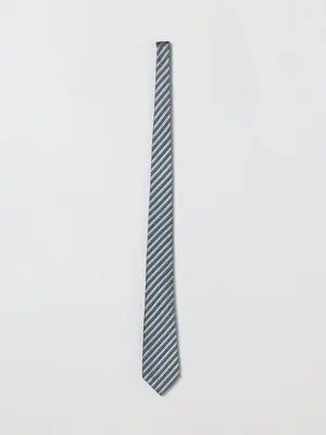 Zegna Striped Silk Neck Tie - Blue