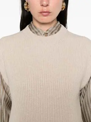 Brunello Cucinelli Wool Knitted Vest - Multicolor