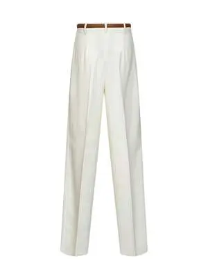 Max Mara Mstadunco Fluid Belted Trousers - Multicolor