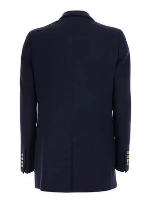 BLAZÉ MILANO Resolute' Blue Double-breasted Jacket With Peak Revers In Cotton For - Multicolor