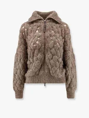 Brunello Cucinelli Perforated Cardigan With Micro-sequins