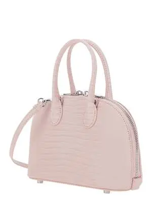 SELF-PORTRAIT Pink Mini Bag With Adjustable And Removable Shoulder Strap And Lizard Effect In Leather For