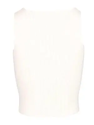 Alaïa Wool Corset Top - White