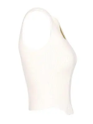 Alaïa Wool Corset Top - White
