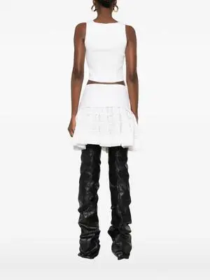 Alaïa Wool Corset Top - White