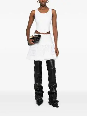 Alaïa Wool Corset Top - White