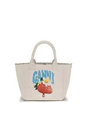 GANNI Easy Shoulder Bag - Cream