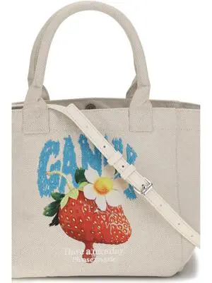 GANNI Easy Shoulder Bag - Cream