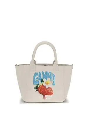 GANNI Easy Shoulder Bag - Cream