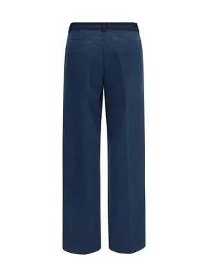 FORTE_FORTE Cotton Chino Trousers - Blue