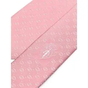Gucci Gg Supreme Silk Neck Tie - Pink