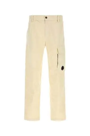 C.P. COMPANY Cream Stretch Cotton Cargo Pant - Yellow