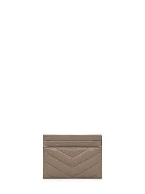 Saint Laurent Light Taupe Cassandre Card Holder