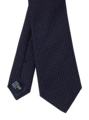 Giorgio Armani Blue Tie With All-over Polka Dots For