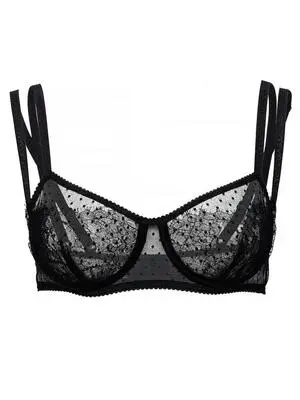 Dolce & Gabbana Lace Balconette Bra - Black