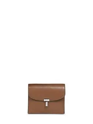 TOTEME Tiramisu Brown T-lock Card Holder - Multicolor
