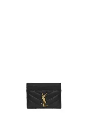 Saint Laurent Cassandre Matelassé Mini Cardholder - Multicolor