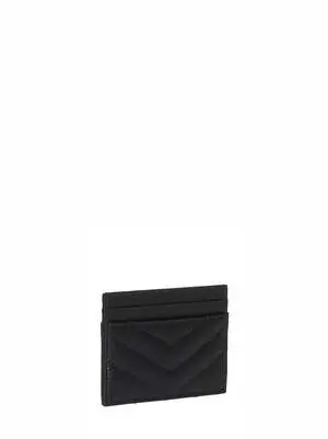 Saint Laurent Cassandre Matelassé Mini Cardholder - Multicolor