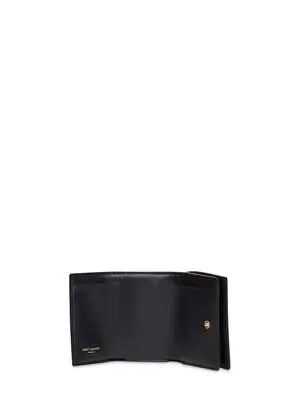 Saint Laurent Black Cassandre Origami Tiny Wallet