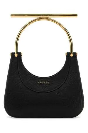 Alexander McQueen Leather Mini Cross-bar Handbag - Black