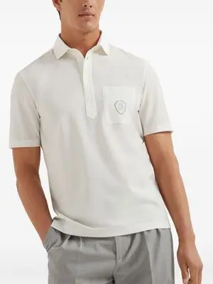 Brunello Cucinelli Logo Wool Polo Shirt