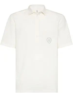 Brunello Cucinelli Logo Wool Polo Shirt - Multicolor