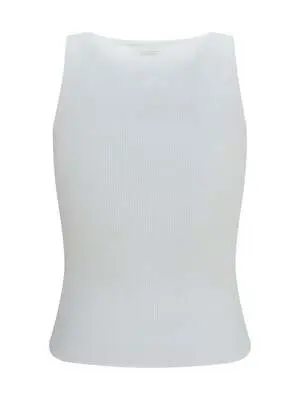 Max Mara Ribbed Jersey Tank Top - White