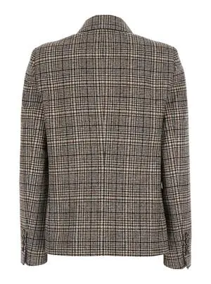 Brunello Cucinelli Wool Check Blazer - Multicolor