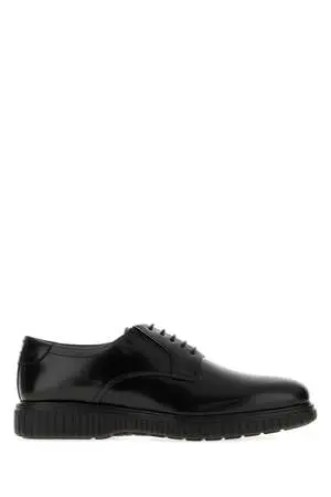 FERRAGAMO Sandro Leather Lace-up Shoes - Black
