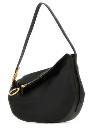 Burberry Leather Knight Medium Shoulder Bag - Black