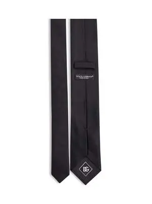 Dolce & Gabbana Black Silk Satin Martini Tie - Multicolor