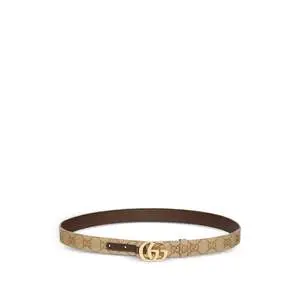 Gucci Canvas And Leather Belt - Cream