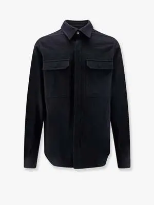 Rick Owens Cotton And Wool Outershirt - Black