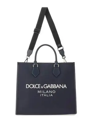 Dolce & Gabbana Polyamide Blend Shopping Bag - Blue