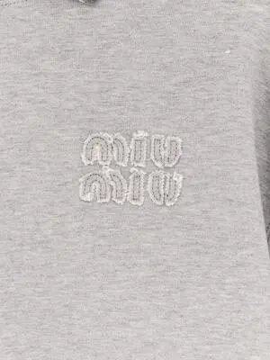 Miu Miu Melange Cotton Sweatshirt - Multicolor
