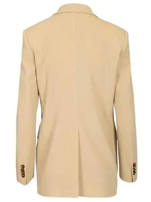 Tagliatore Wool Peak Lapel Blazer - Cream