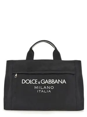 Dolce & Gabbana Nylon Logo Duffle Bag - Black