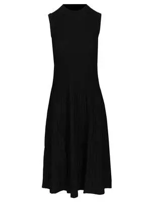 Max Mara Dress In Viscose Crêpe Yarn - Black